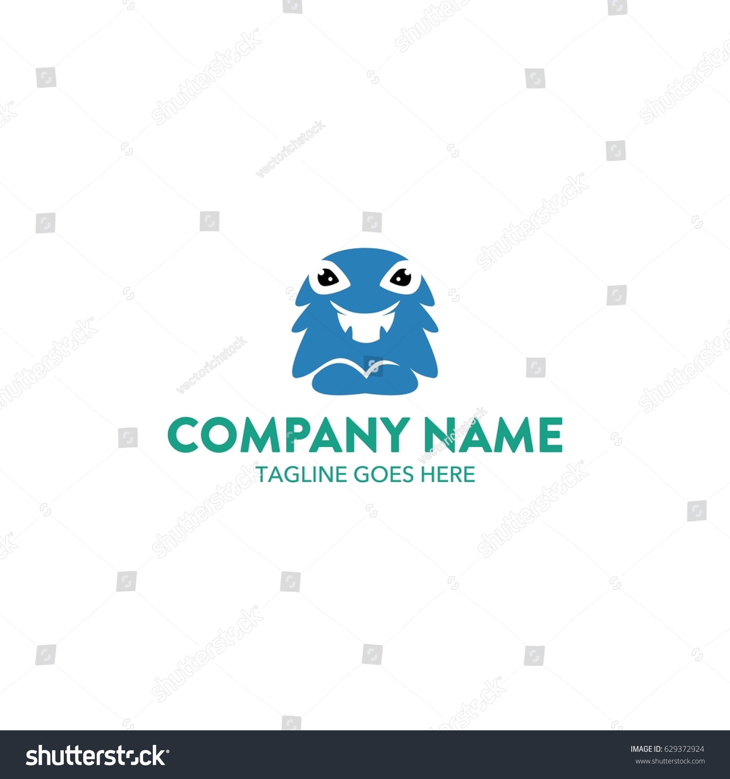 Monster Creature Logo Template Stock Vector (Royalty Free) 629372924 ...