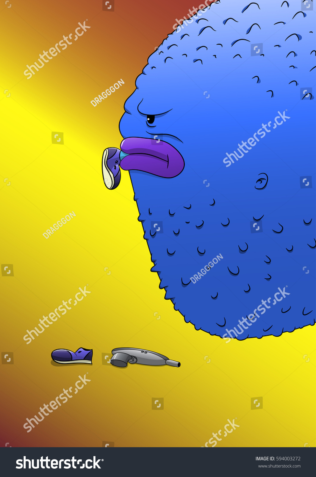 Monster Eat Man Stock Vector (Royalty Free) 594003272 | Shutterstock