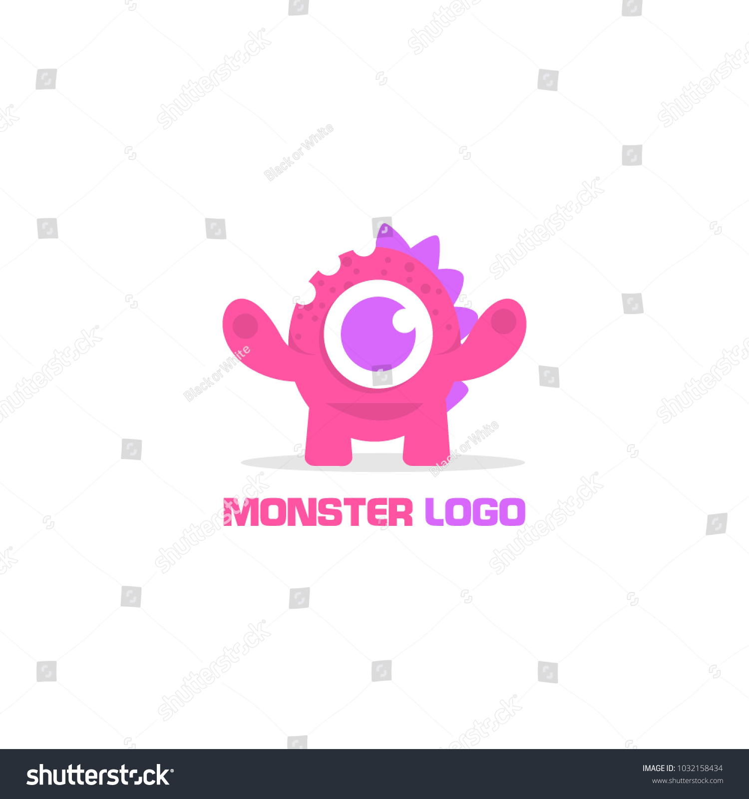 Monster Logo Design Stock Vector (Royalty Free) 1032158434