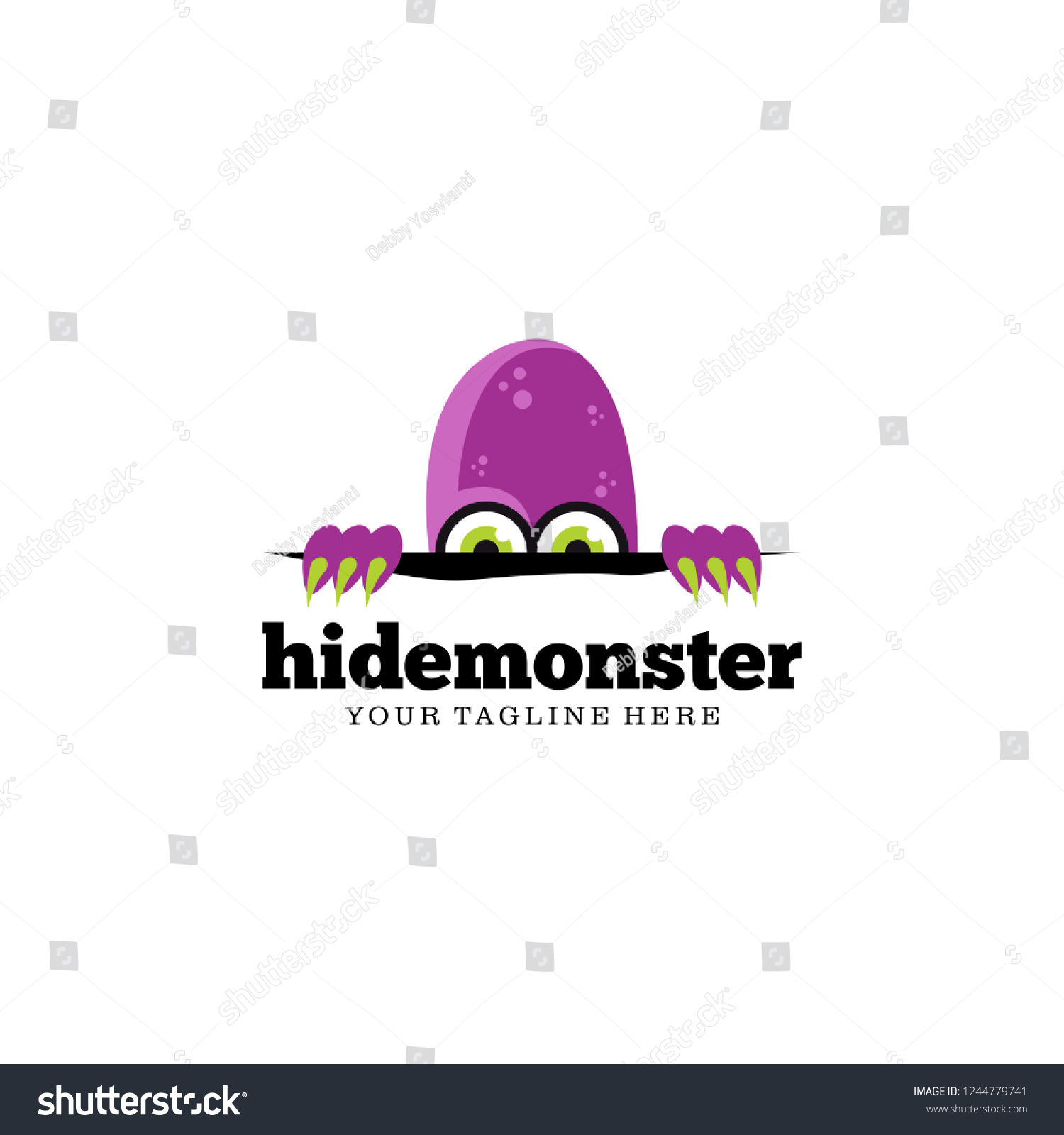 Monster Logo Design Stock Vector (Royalty Free) 1244779741 | Shutterstock