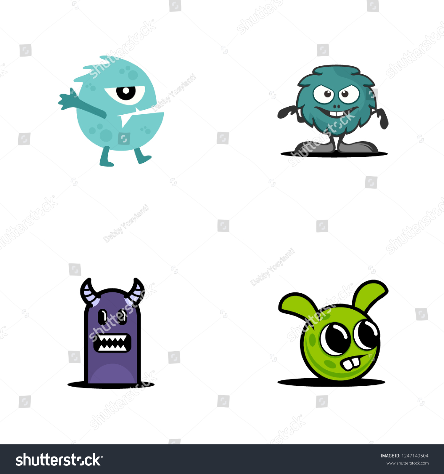 Monster Logo Design Stock Vector (Royalty Free) 1247149504 | Shutterstock