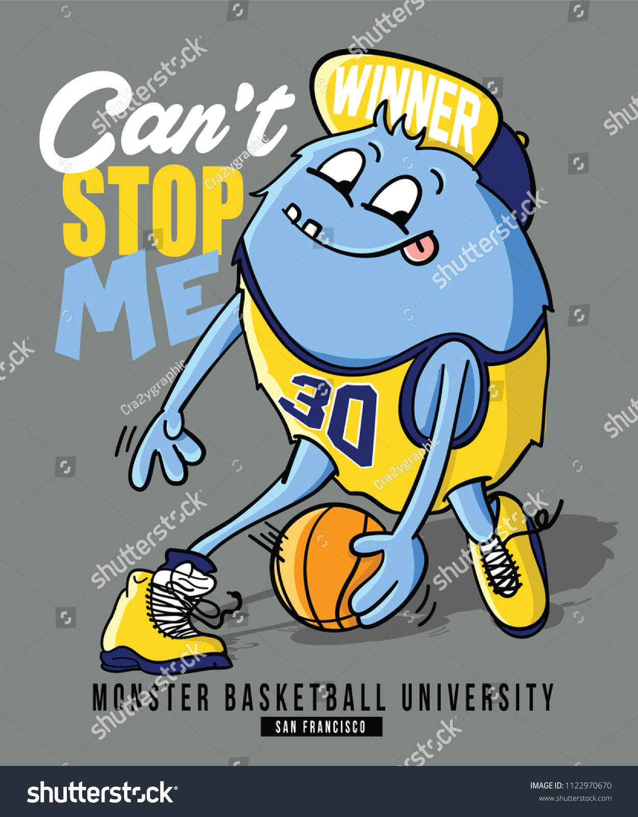 Monster Playing Basketball Vector Design Stock Vector (Royalty Free ...