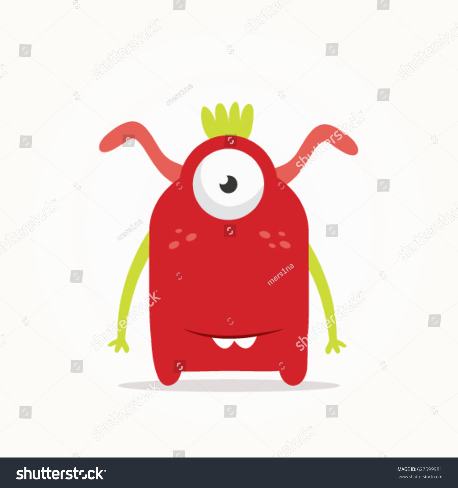 Monster Vector Illustration Stock Vector (Royalty Free) 627599981 ...