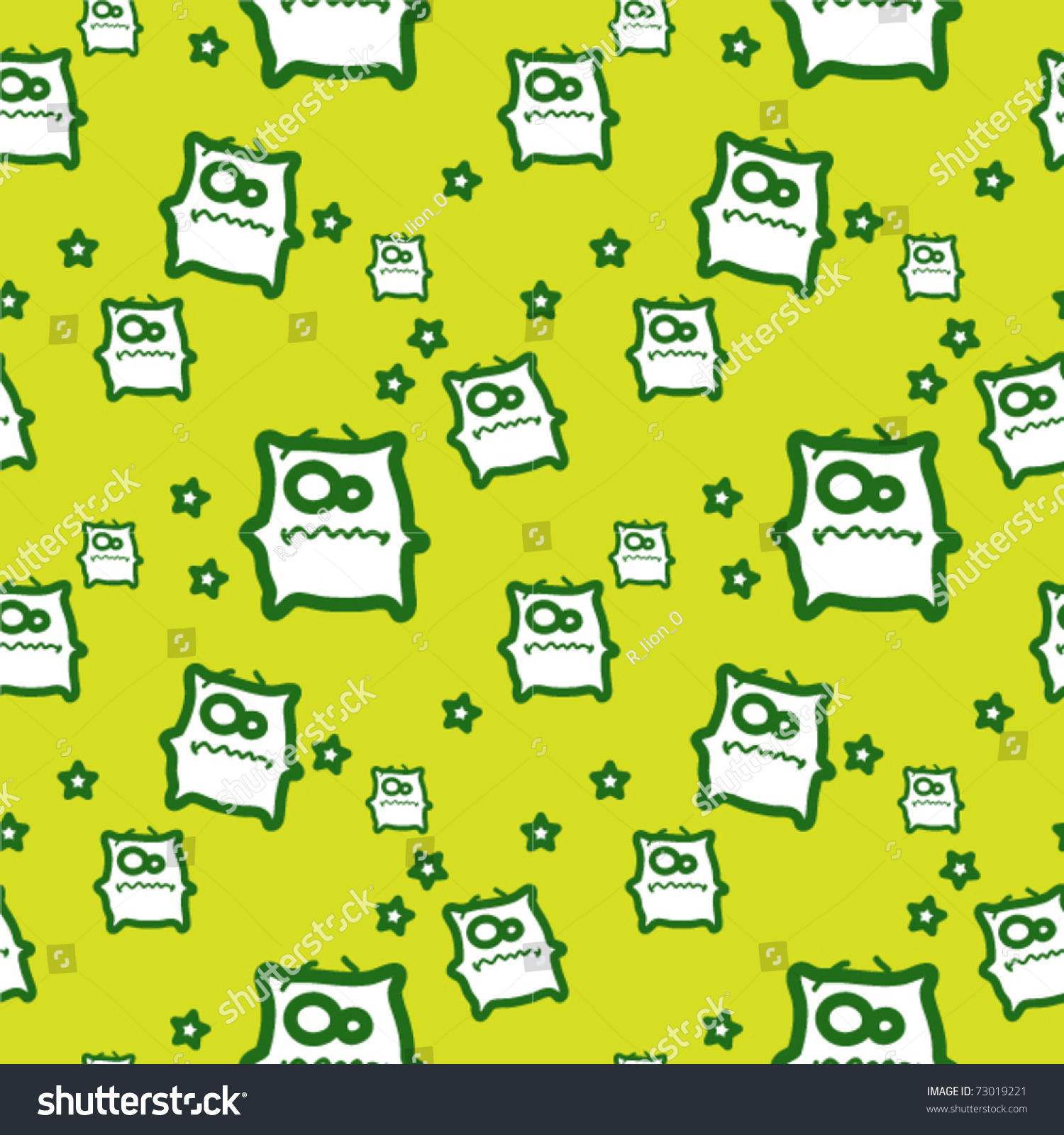 Monsters Seamless Texture Vector Illustrartion Stock Vector (Royalty ...