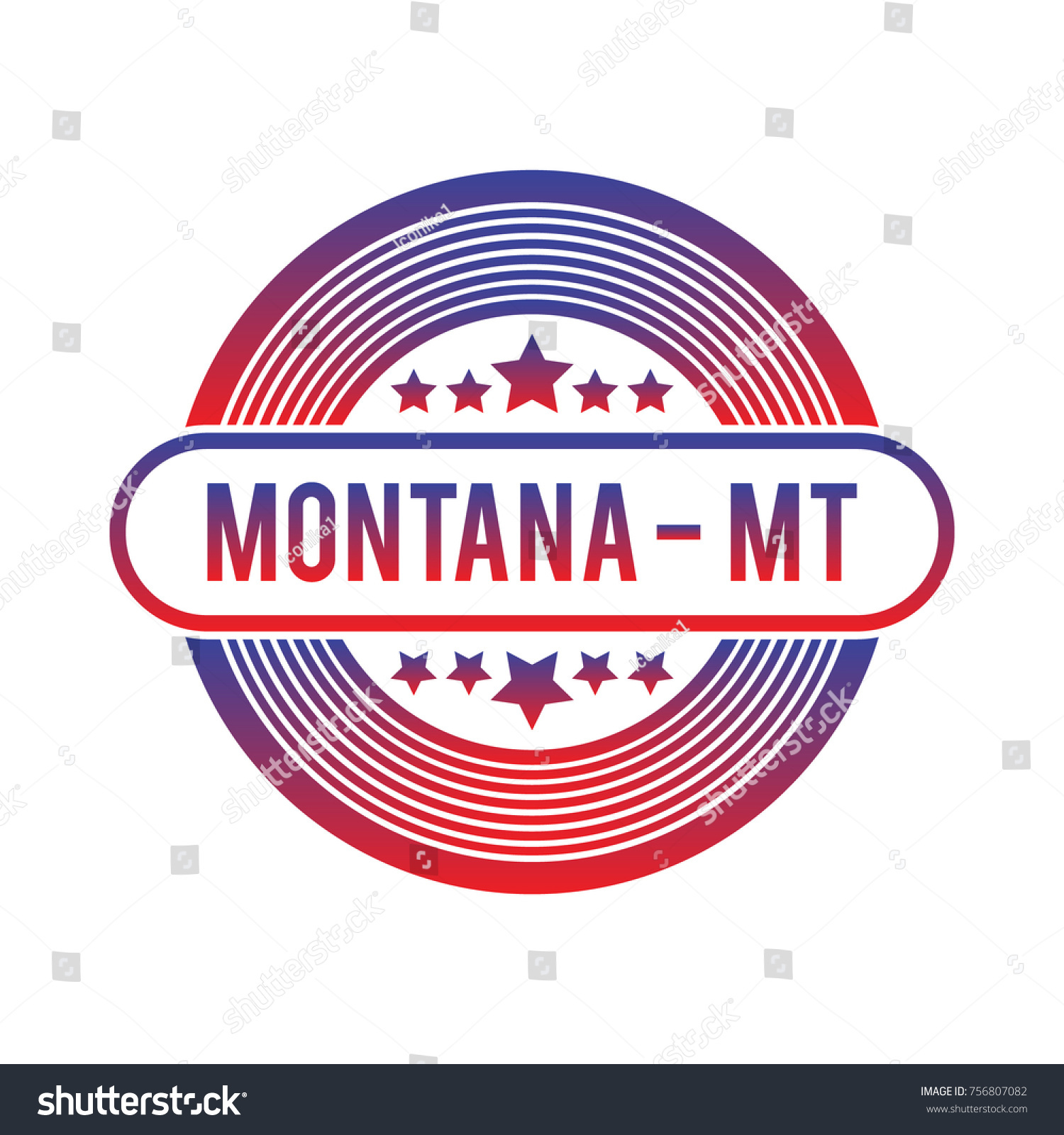 Montana Mt Vector Badge Stock Vector (Royalty Free) 756807082 ...