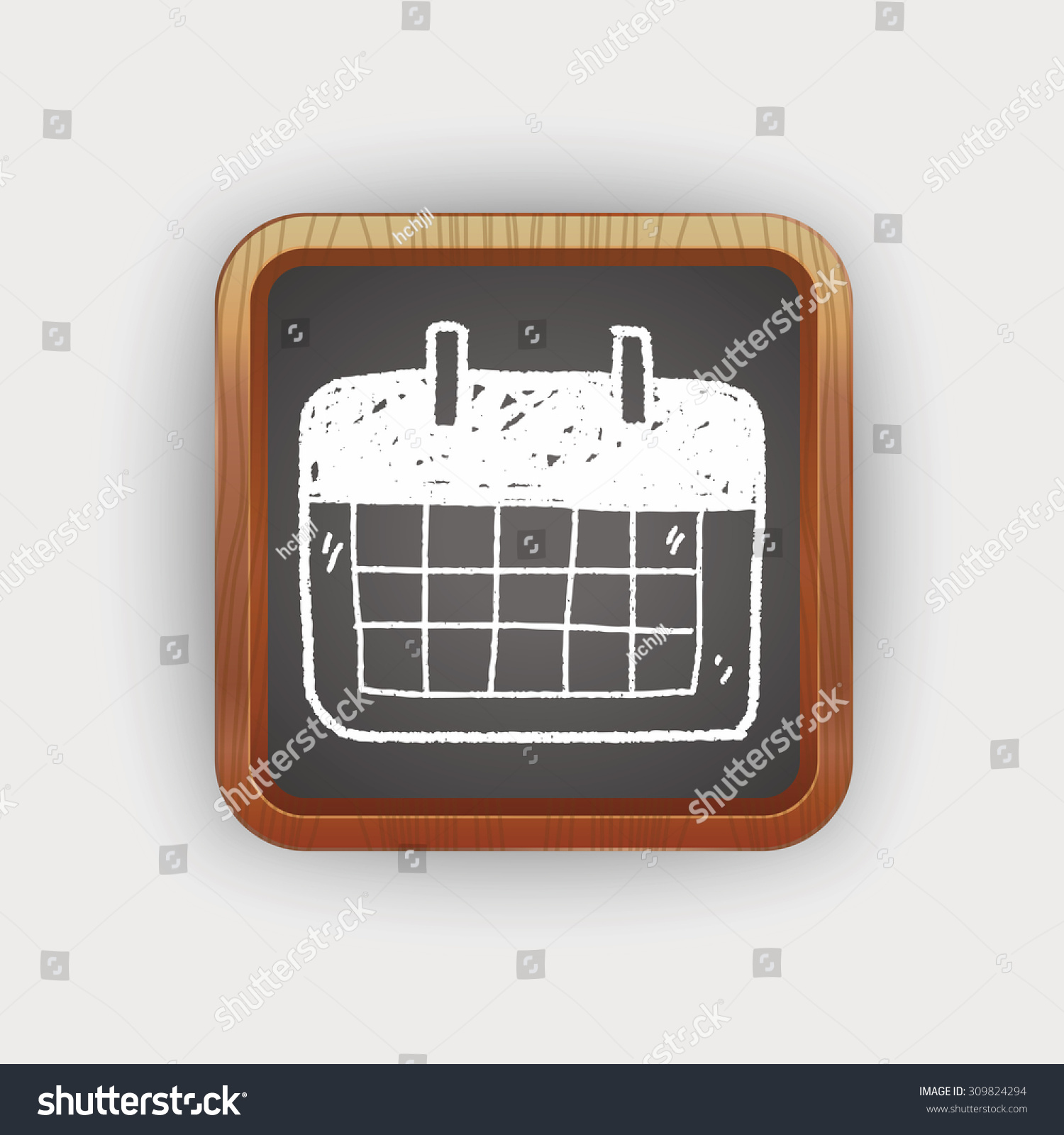 Monthly Calendar Doodle Drawing Stock Vector (Royalty Free) 309824294 ...