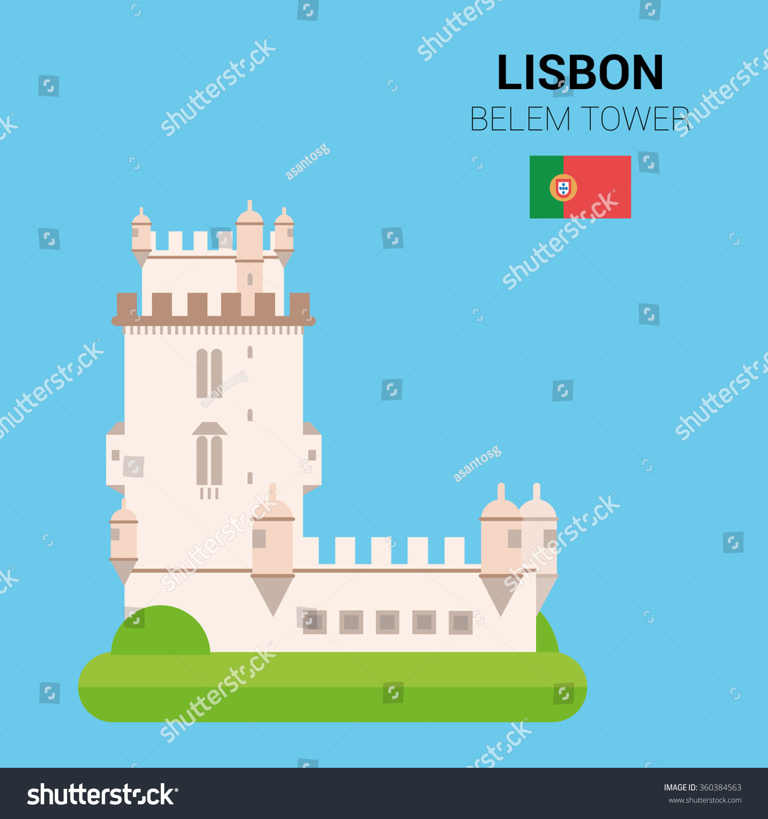 39 Belém tower Stock Vectors, Images & Vector Art | Shutterstock