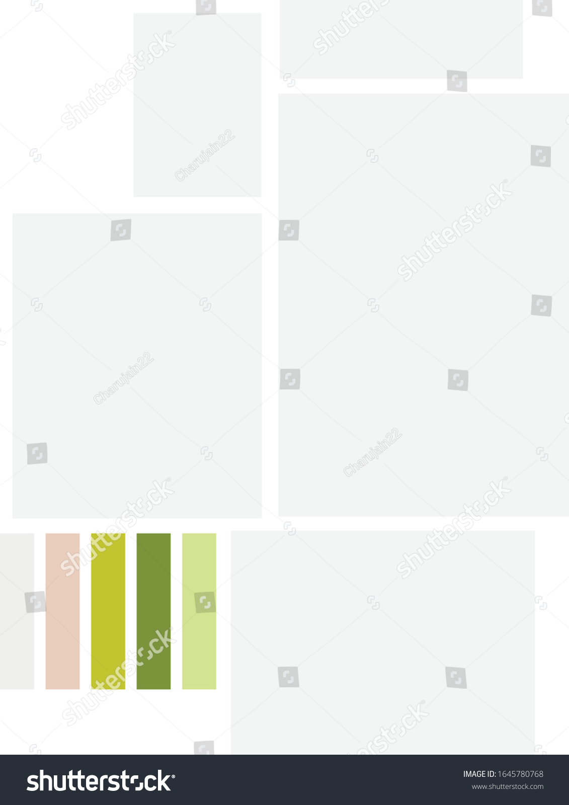 Mood Board Blank Template 319: เวกเตอร์สต็อก (ปลอดค่าลิขสิทธิ์ ...