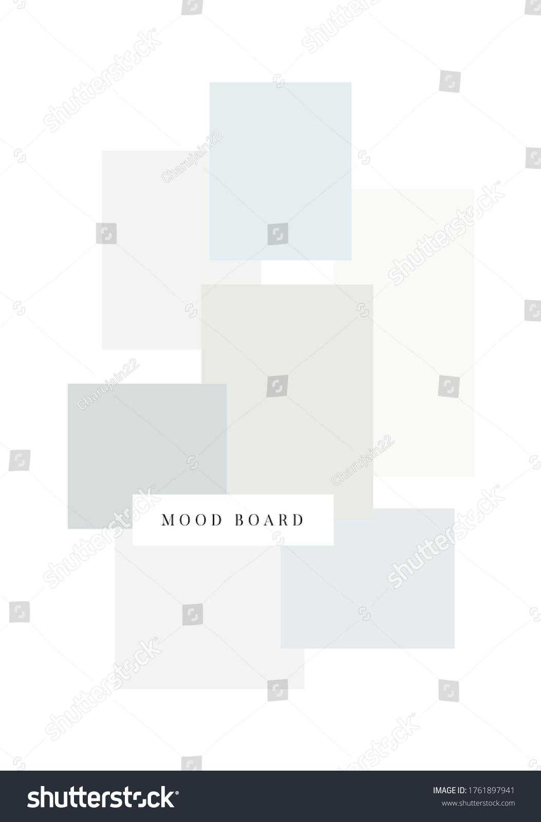 Mood Board Blank Template 363 Stock Vector (Royalty Free) 1761897941