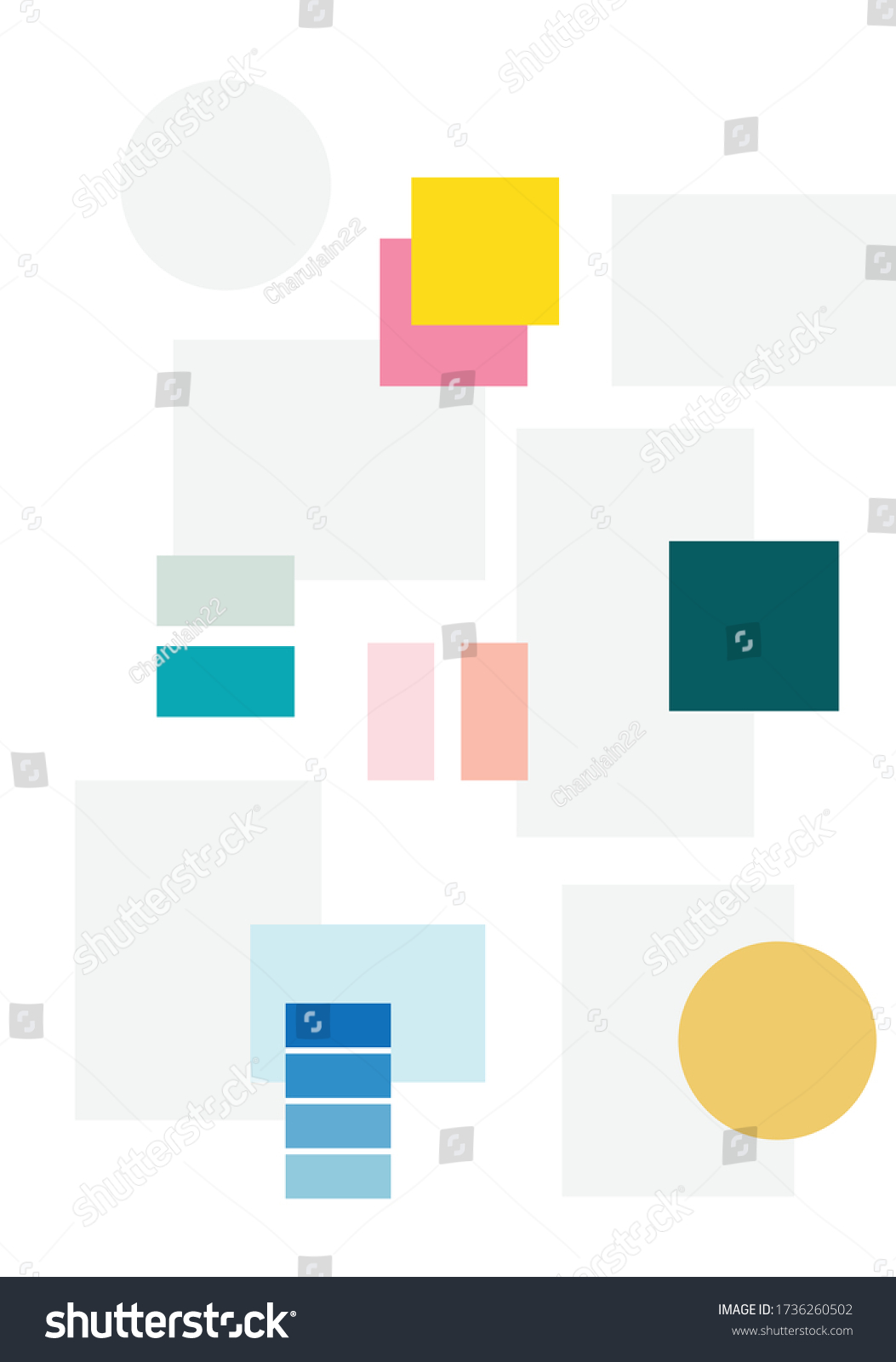 Mood Board Blank Vector Template 356 Stock Vector (Royalty Free ...