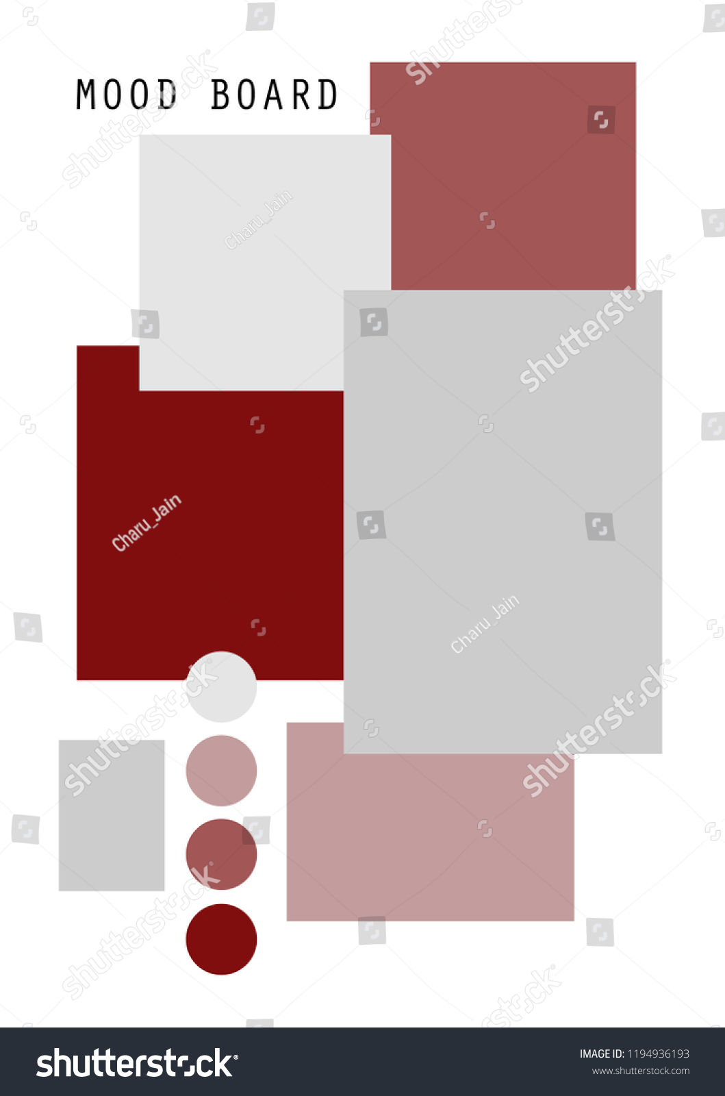 Mood Board Template 37 Stock Vector (Royalty Free) 1194936193 ...