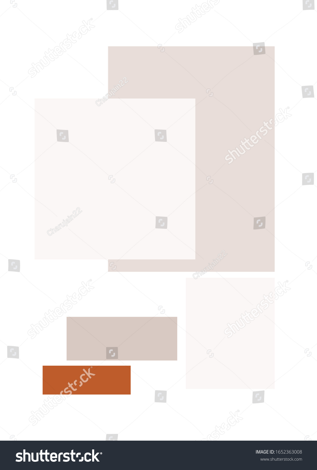 Mood Board Template Blank 330 Stock Vector (Royalty Free) 1652363008