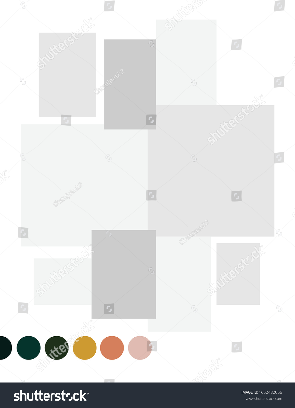 Mood Board Template Blank 335 Stock Vector (Royalty Free) 1652482066