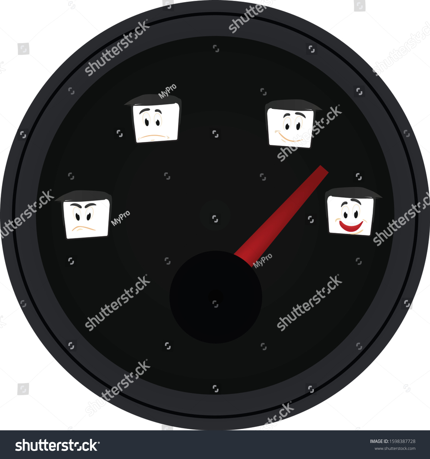 Mood Indicator Gauge Vector Illustration Stock Vector (Royalty Free ...