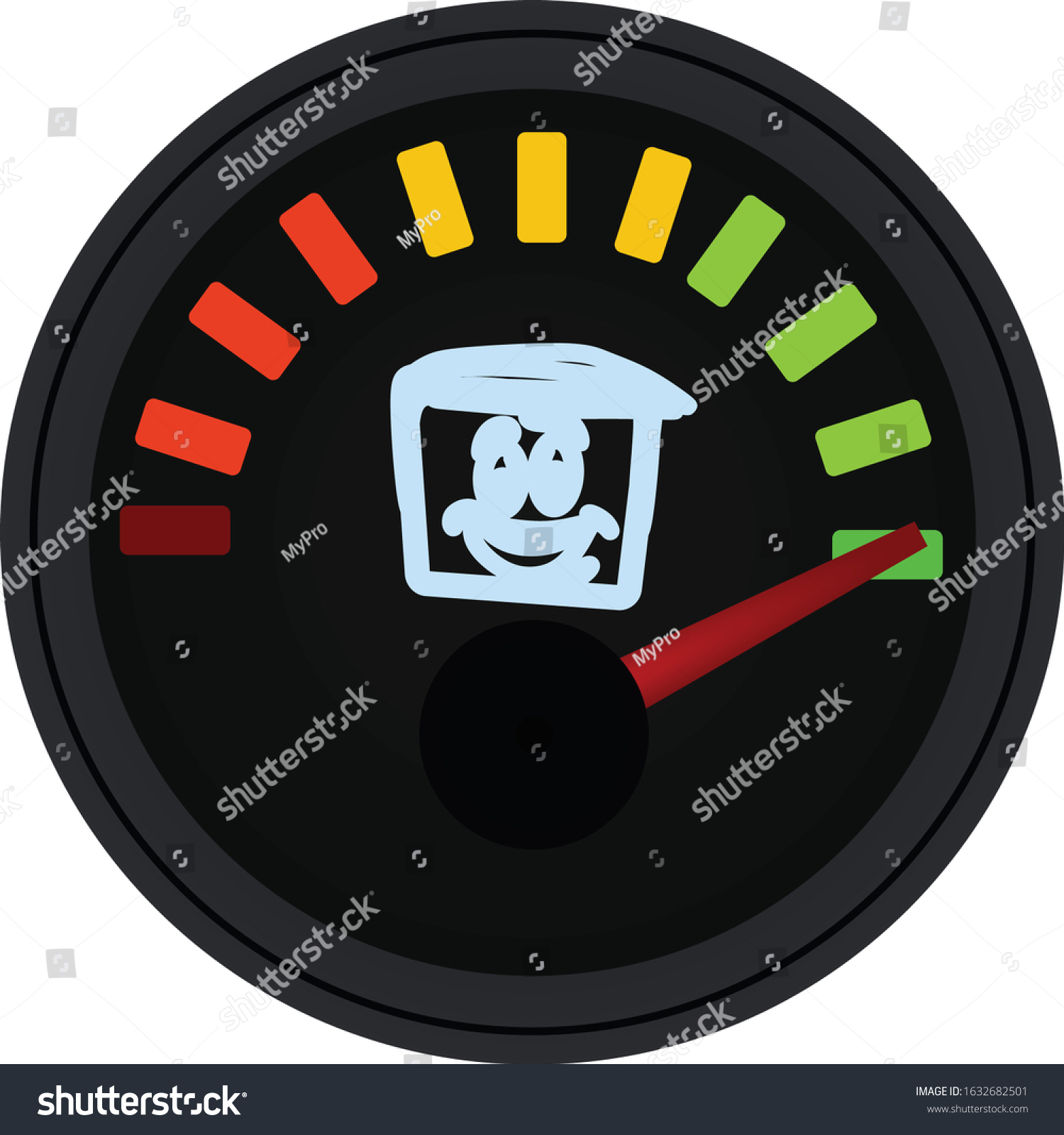 Mood Indicator Gauge Vector Illustration Stock Vector (Royalty Free ...