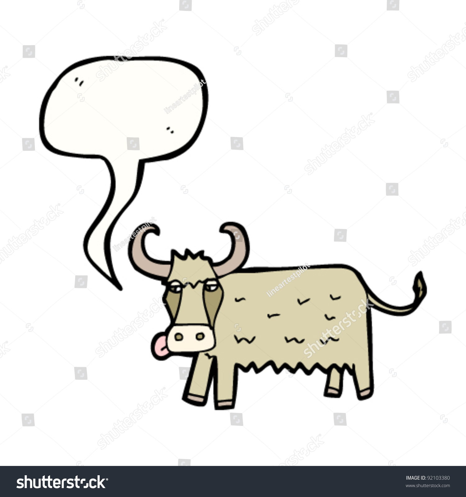 Mooing Cow Cartoon Stock Vector (Royalty Free) 92103380