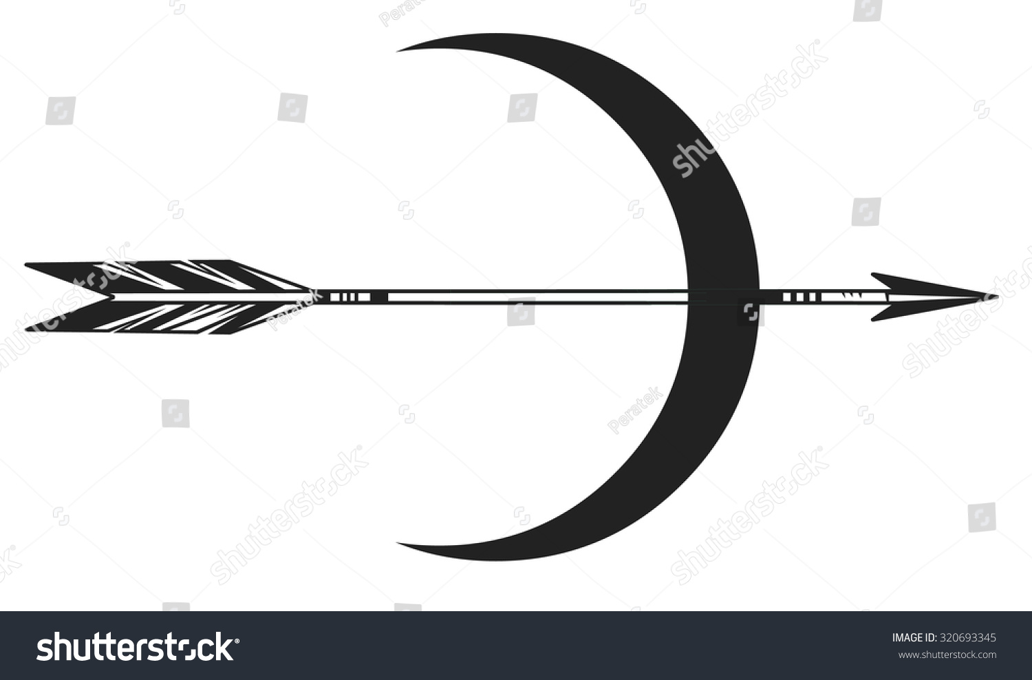 Moon Arrow On White Background Vector: เวกเตอร์สต็อก (ปลอดค่าลิขสิทธิ์ ...