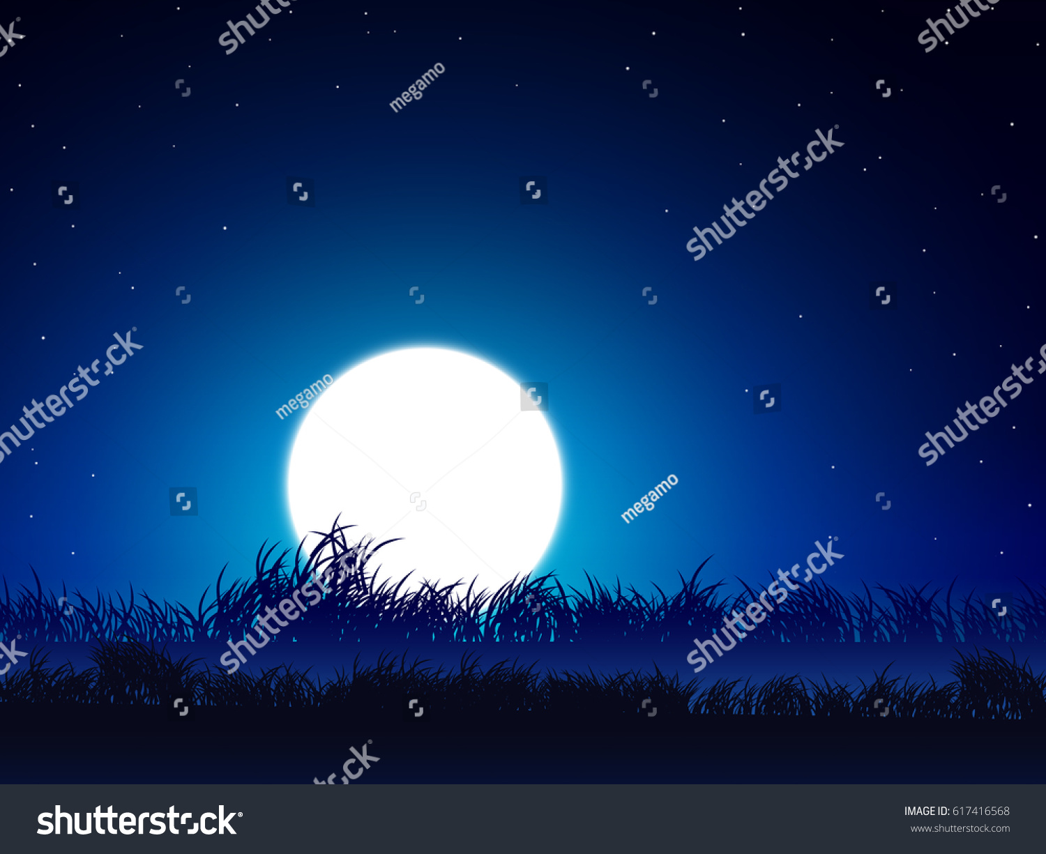 Moon Grass Stock Vector (Royalty Free) 617416568 | Shutterstock
