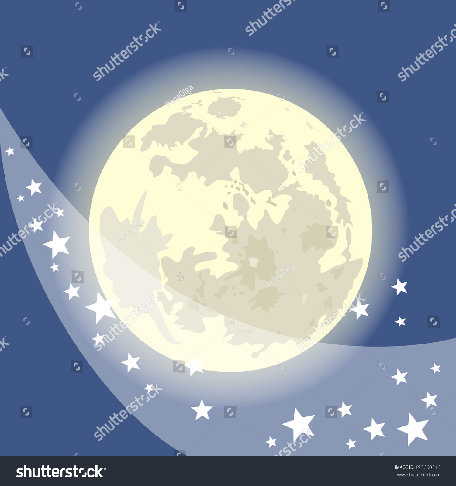 Moon Background Stock Vector (Royalty Free) 193660316 | Shutterstock