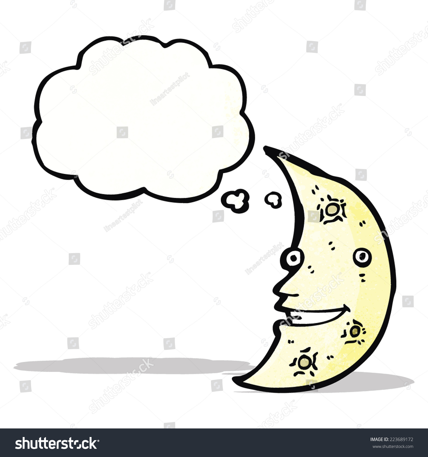 Moon Cartoon Character Stock Vector (Royalty Free) 223689172 | Shutterstock