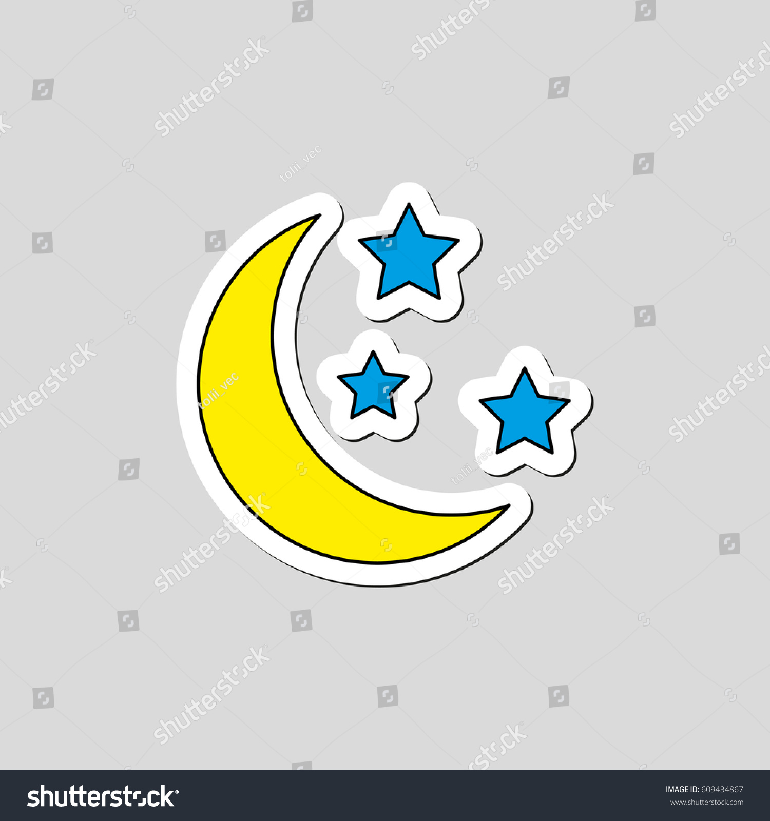 Moon Cartoon Vector Stock Vector 609434867 - Shutterstock