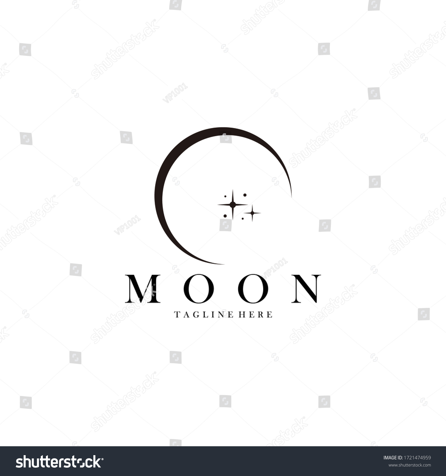 Moon Logo Icon Vector Isolated Stock Vector (Royalty Free) 1721474959 ...