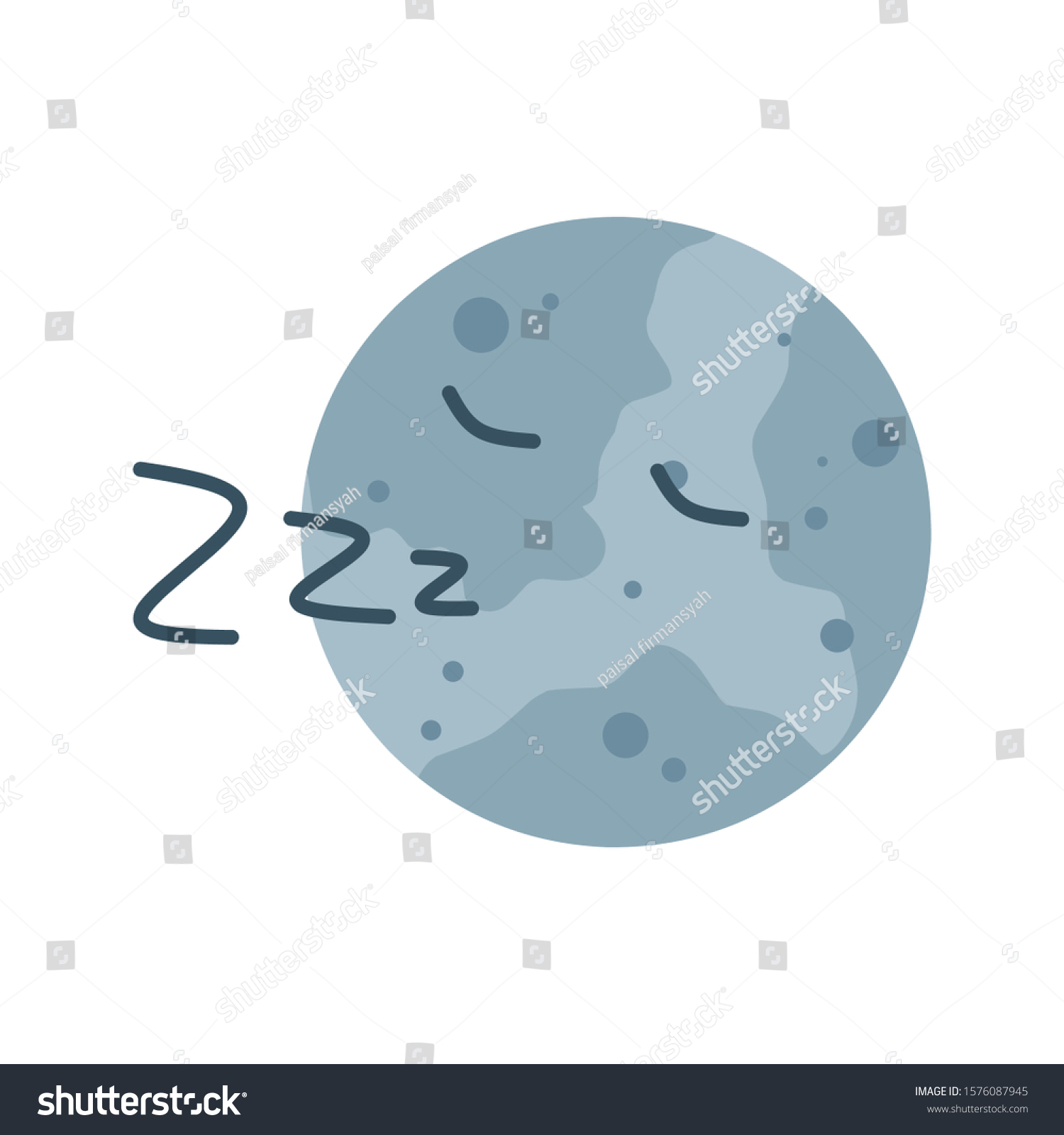 Moon Sleep Cartoon Vector Art Stock Vector (Royalty Free) 1576087945 ...