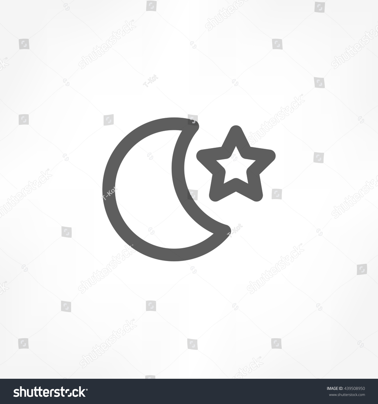 Moon Star Icon Stock Vector (Royalty Free) 439508950 | Shutterstock