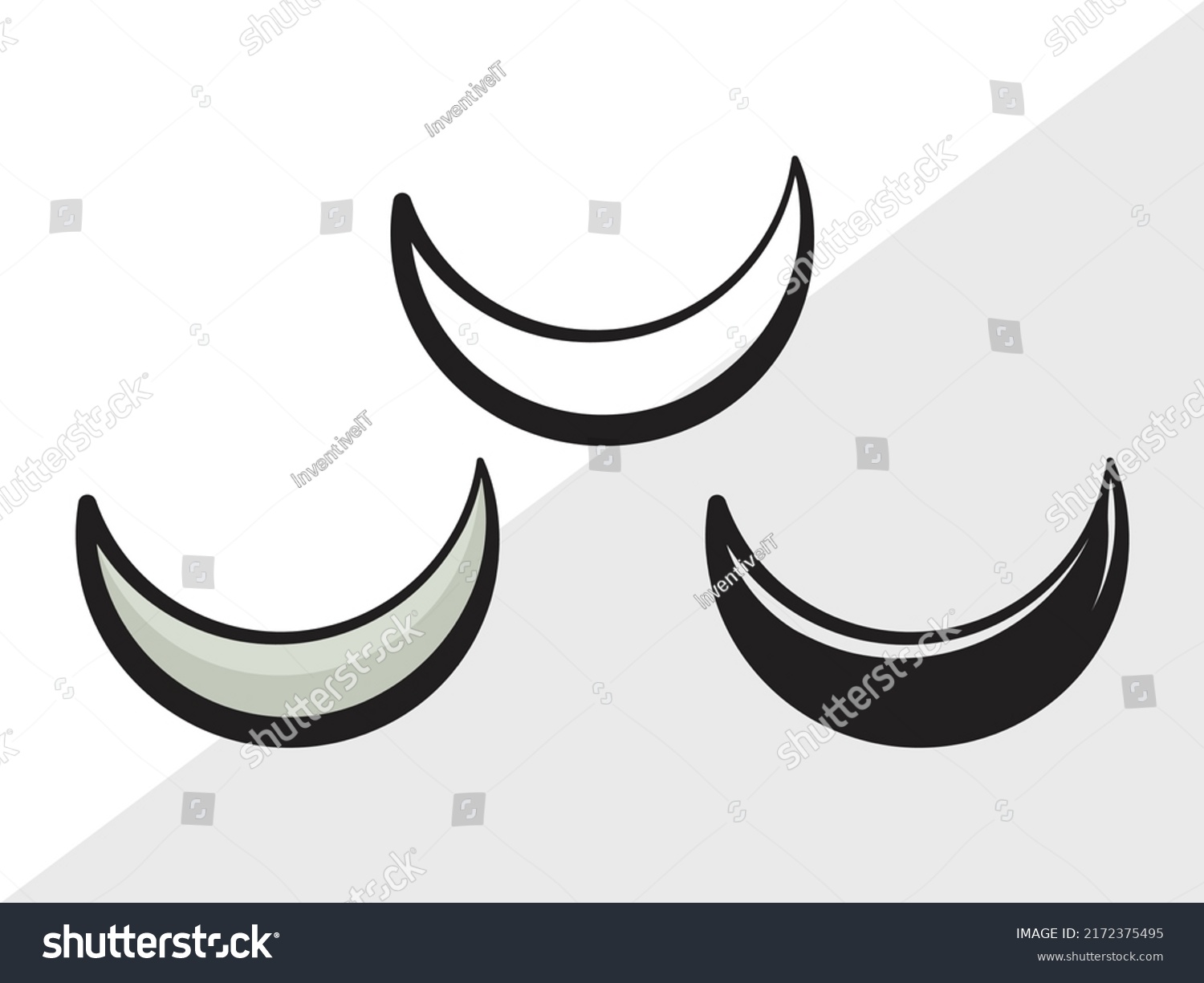 Moon Svg Printable Vector Illustration Stock Vector (Royalty Free ...