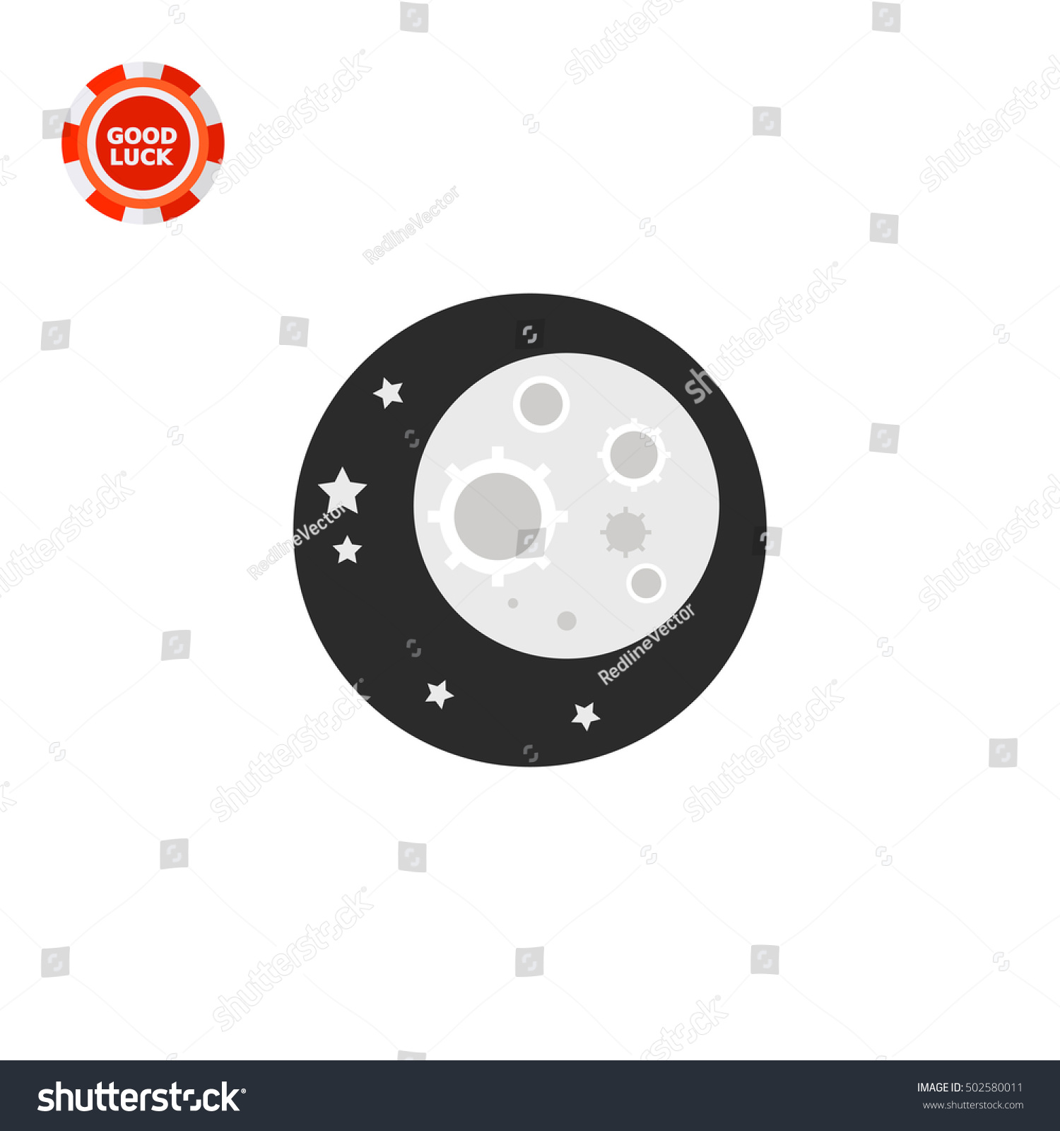 Moon Craters Vector Icon Stock Vector (Royalty Free) 502580011 ...