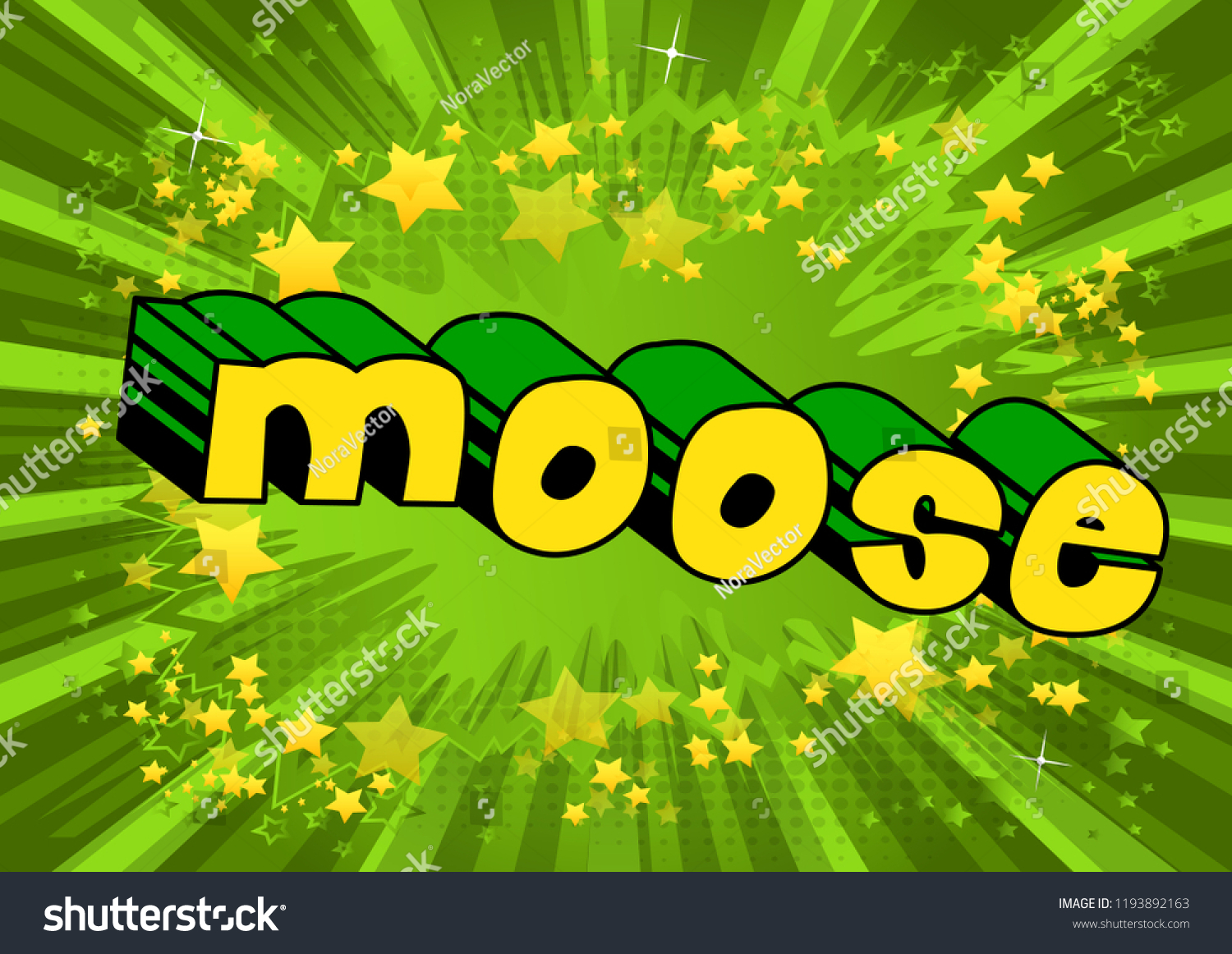 Moose Vector Illustrated Comic Book Style Stock Vector (Royalty Free ...