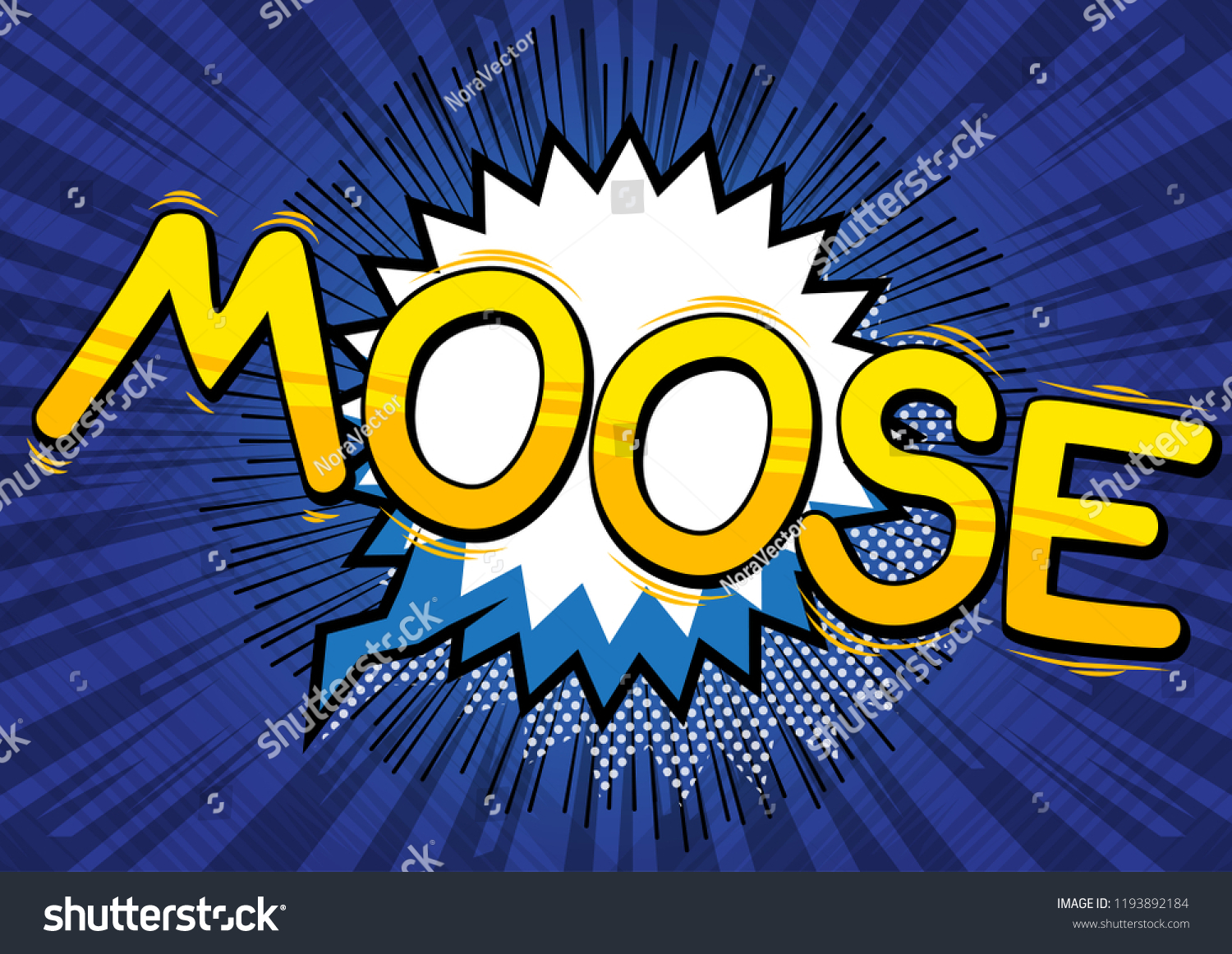 Moose Vector Illustrated Comic Book Style Stock Vector (Royalty Free ...
