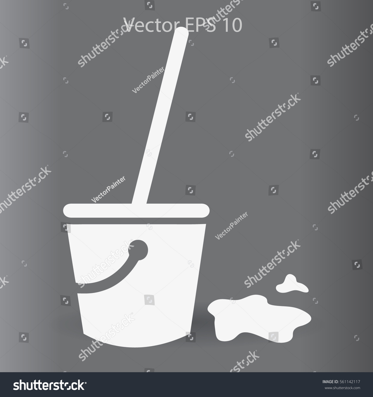 Mop Bucket Vector Illustration Stock Vector (Royalty Free) 561142117 ...