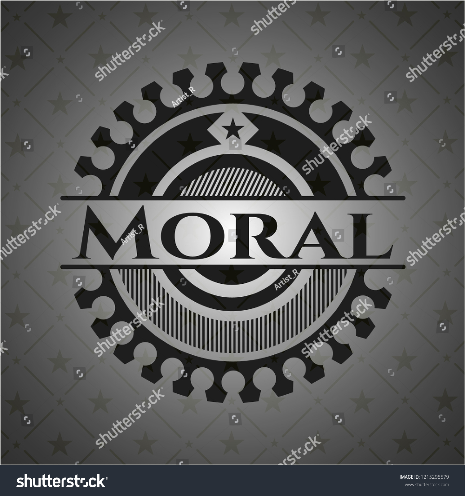 Moral Dark Badge: vector de stock (libre de regalías) 1215295579 ...