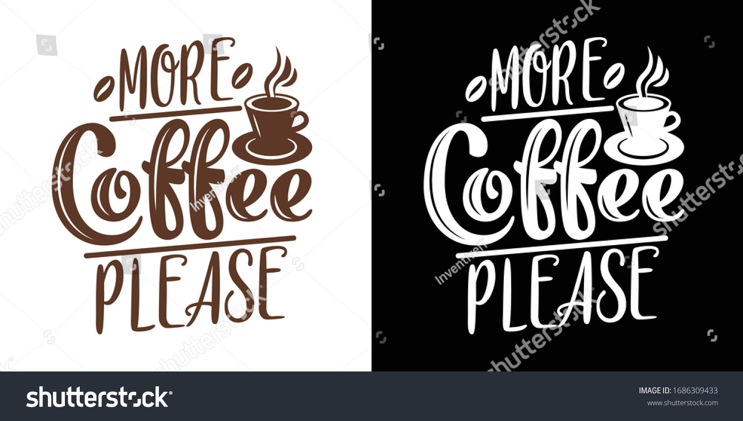 More Coffee Please Printable Vector Illustration Stock Vector (Royalty ...