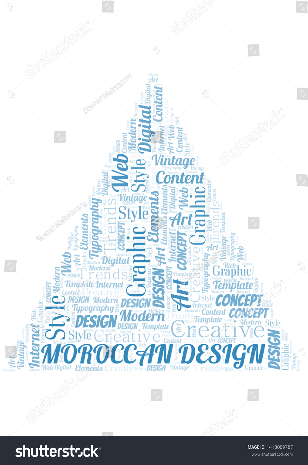 Moroccan Design Word Cloud Wordcloud Made Stock Vector (Royalty Free ...