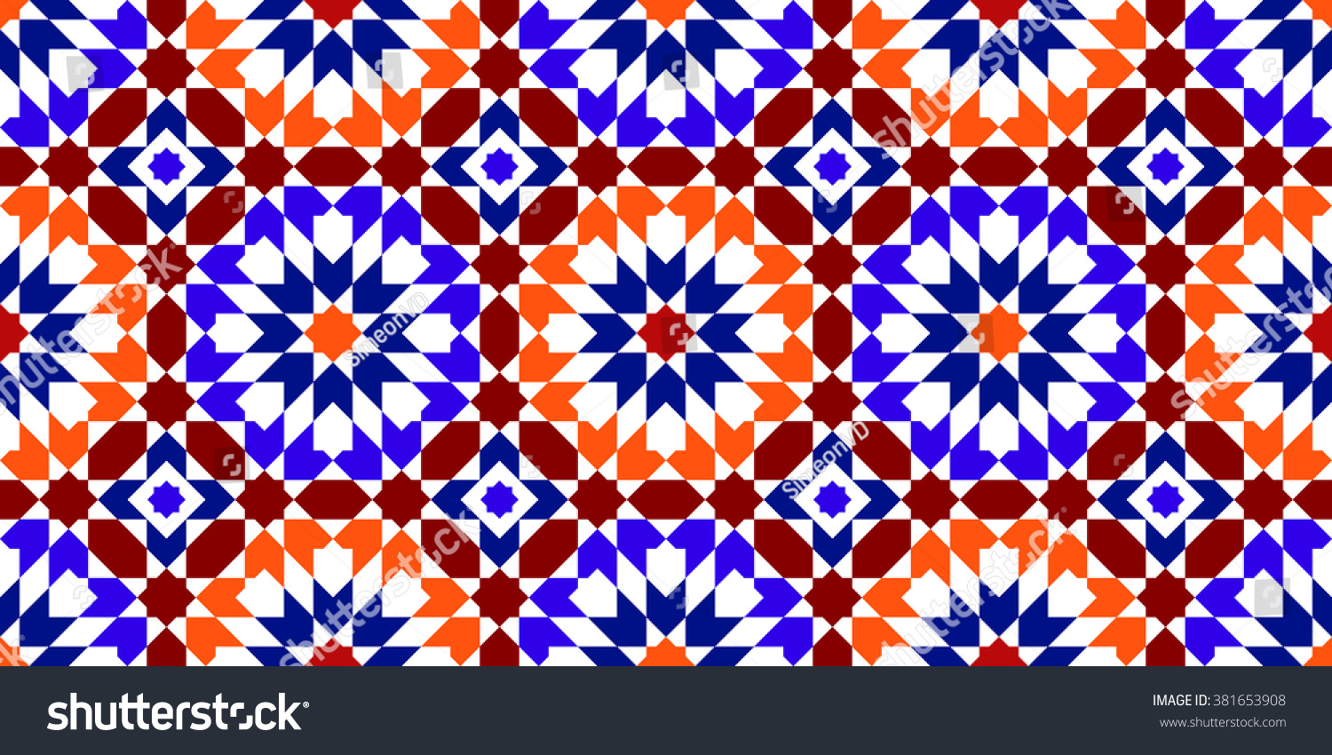 Moroccan Pattern Mosaic Tiles Islamic Ornaments Stock Vector (Royalty ...