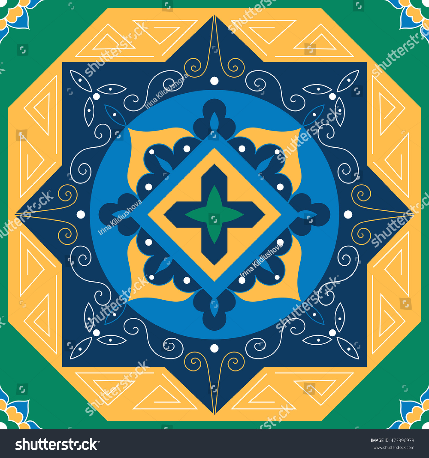 Moroccan Tile Pattern Vector Ornamental Tiles Stock Vector Royalty
