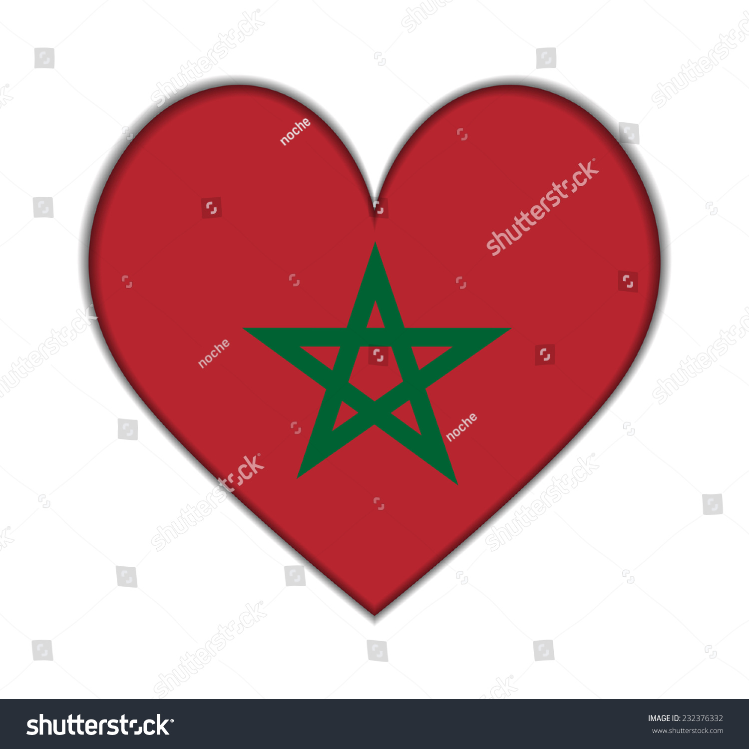 Morocco Heart Flag Vector Illustration Stock Vector (Royalty Free ...