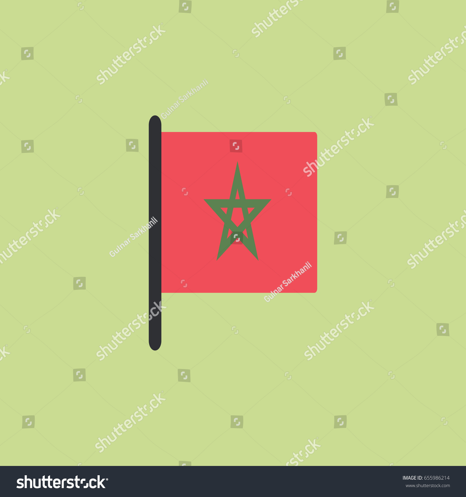 Morocco Icon Stock Vector (Royalty Free) 655986214