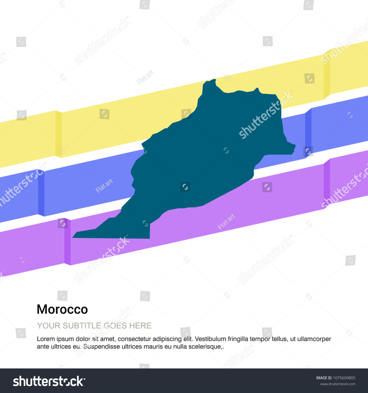 Morocco Map Design White Background Vector: vector de stock (libre de ...