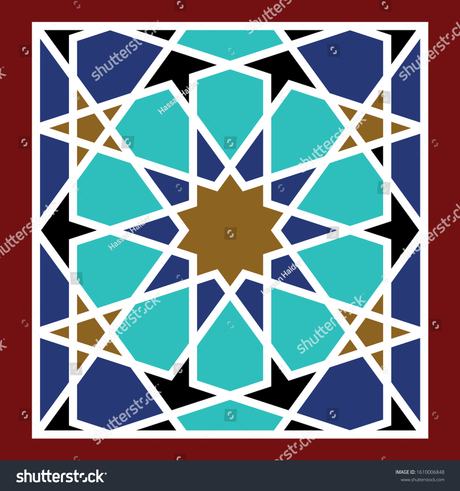 Morocco Pattern Traditional Arabic Islamic Background Stock Vector ...