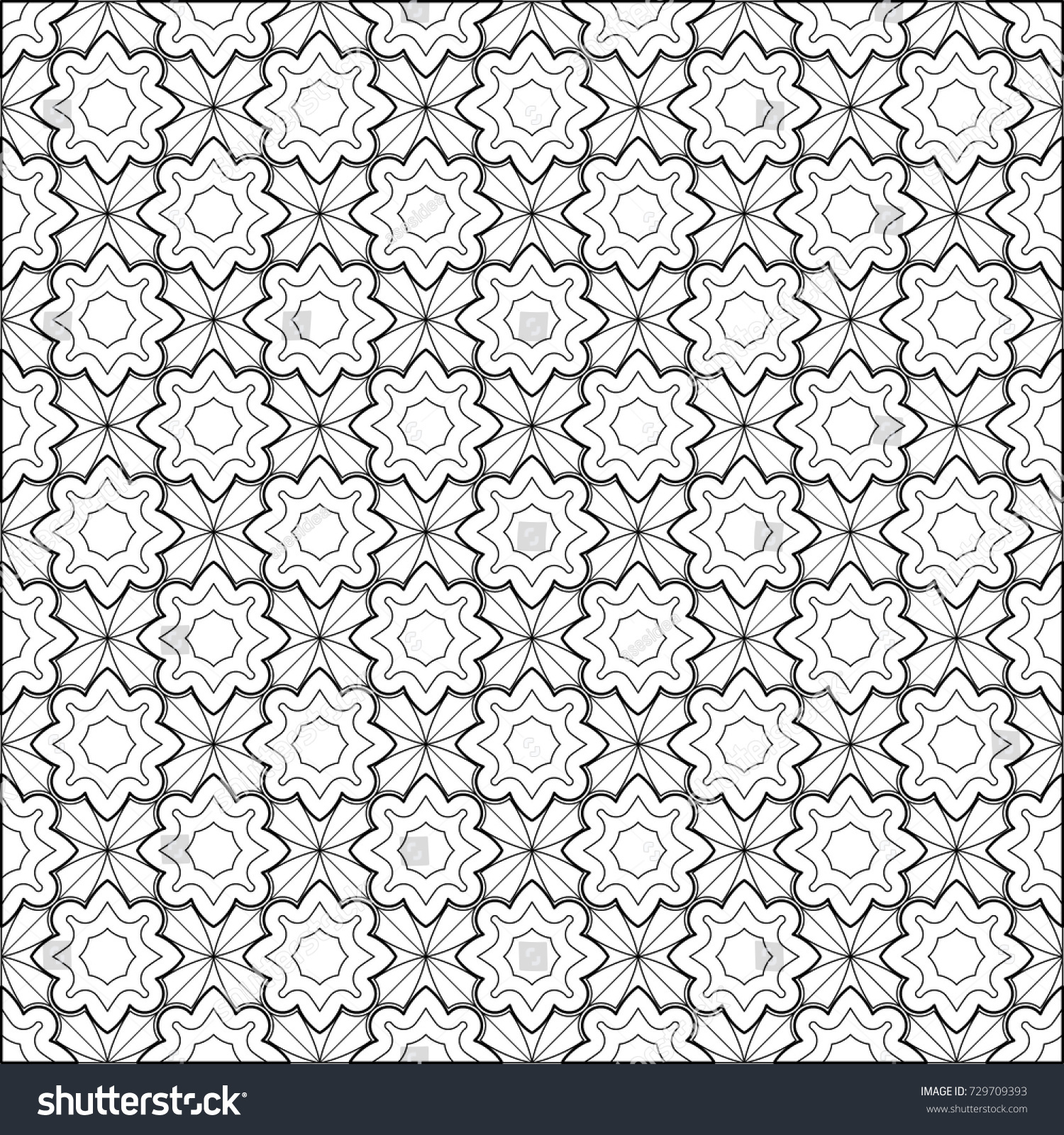Morocco Pattern Vector Design Black On Stock Vector (Royalty Free ...