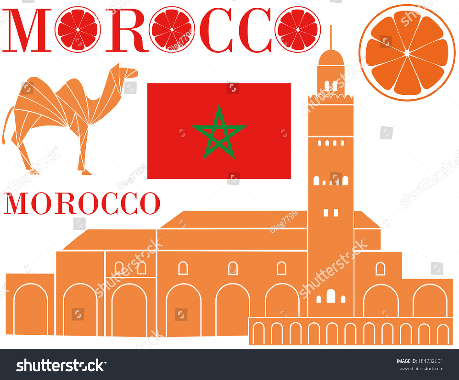 Morocco Vector Illustration Stock Vector (Royalty Free) 184732601 ...
