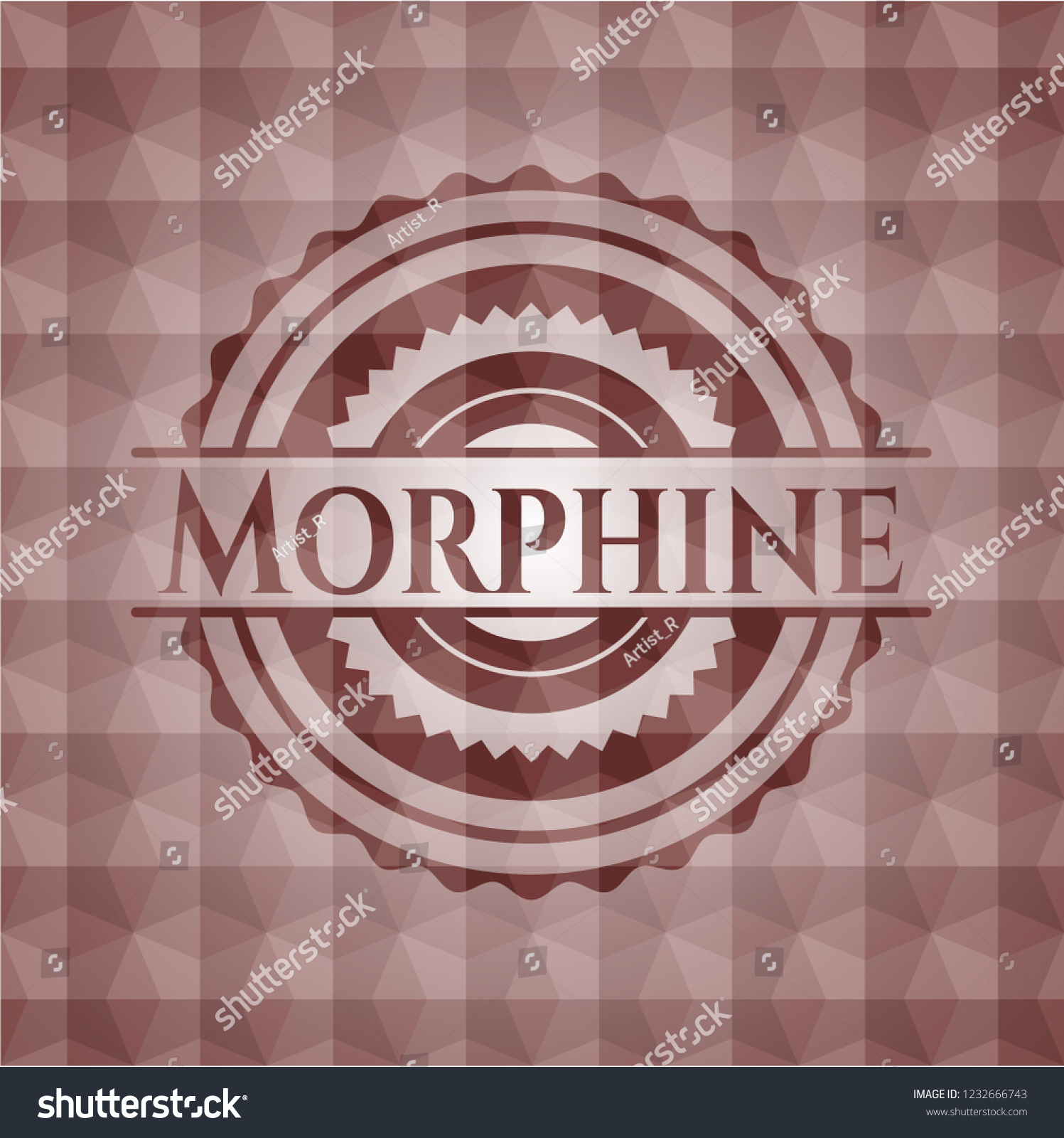 Morphine Red Geometric Pattern Emblem Seamless Stock Vector (Royalty ...