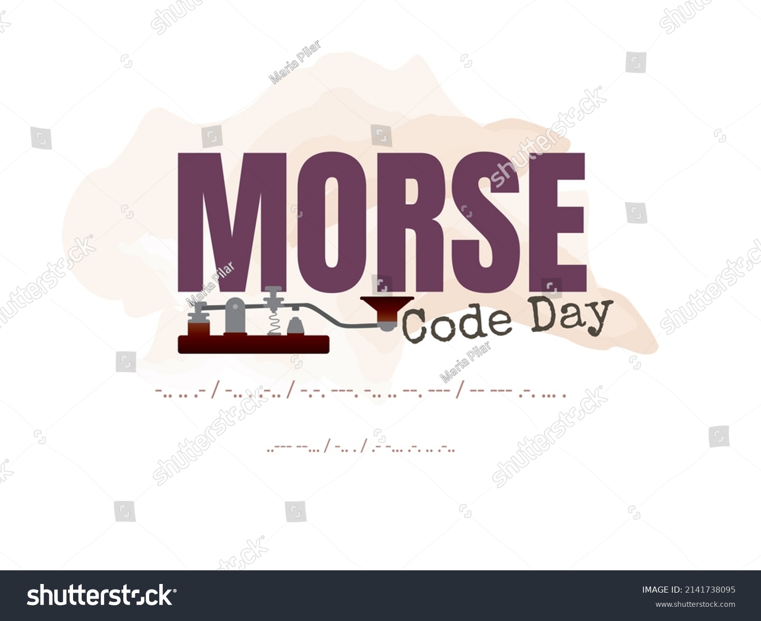 Morse Code Day Banner Design On Stock Vector (Royalty Free) 2141738095