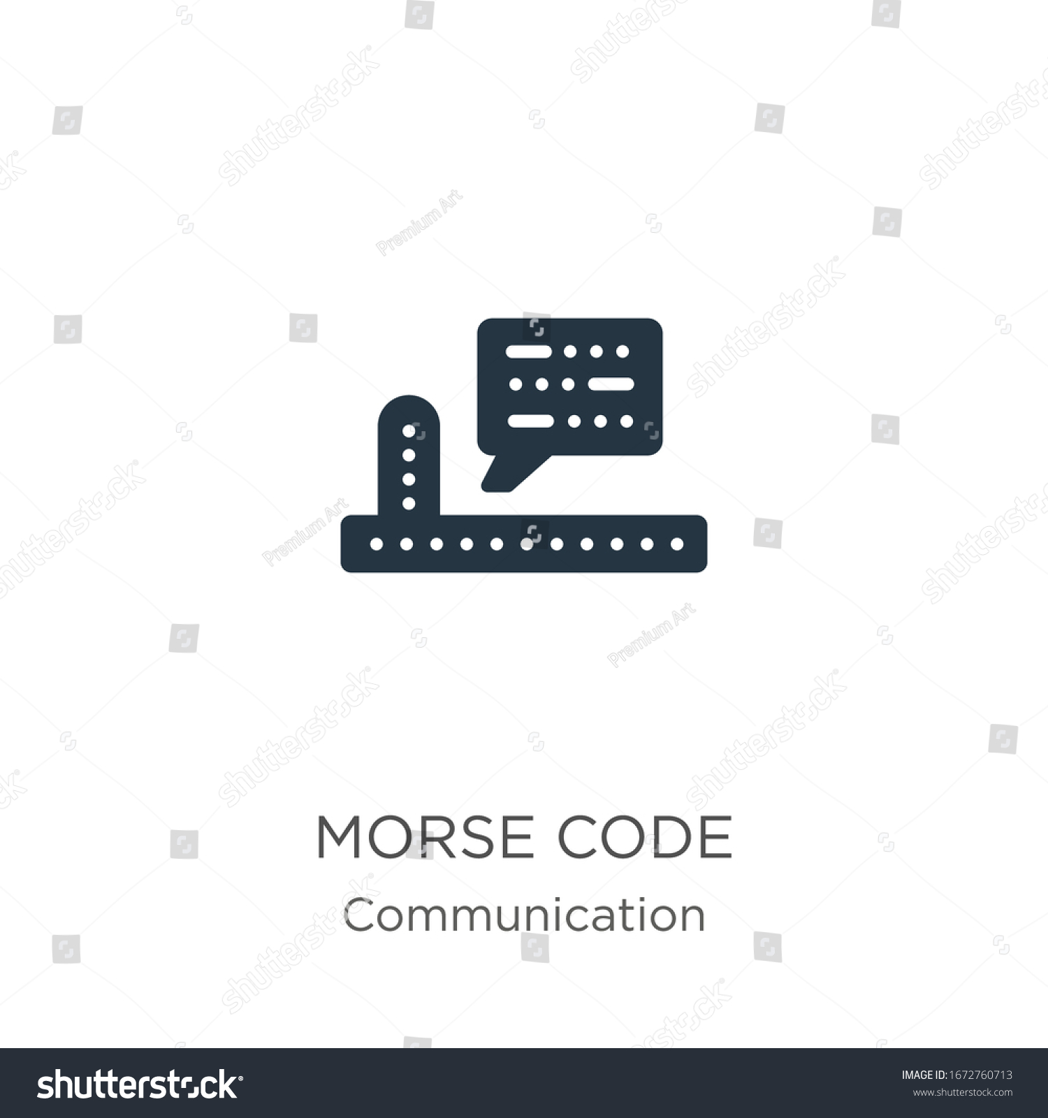 Morse Code Icon Vector Trendy Flat Stock Vector (Royalty Free) 1672760713