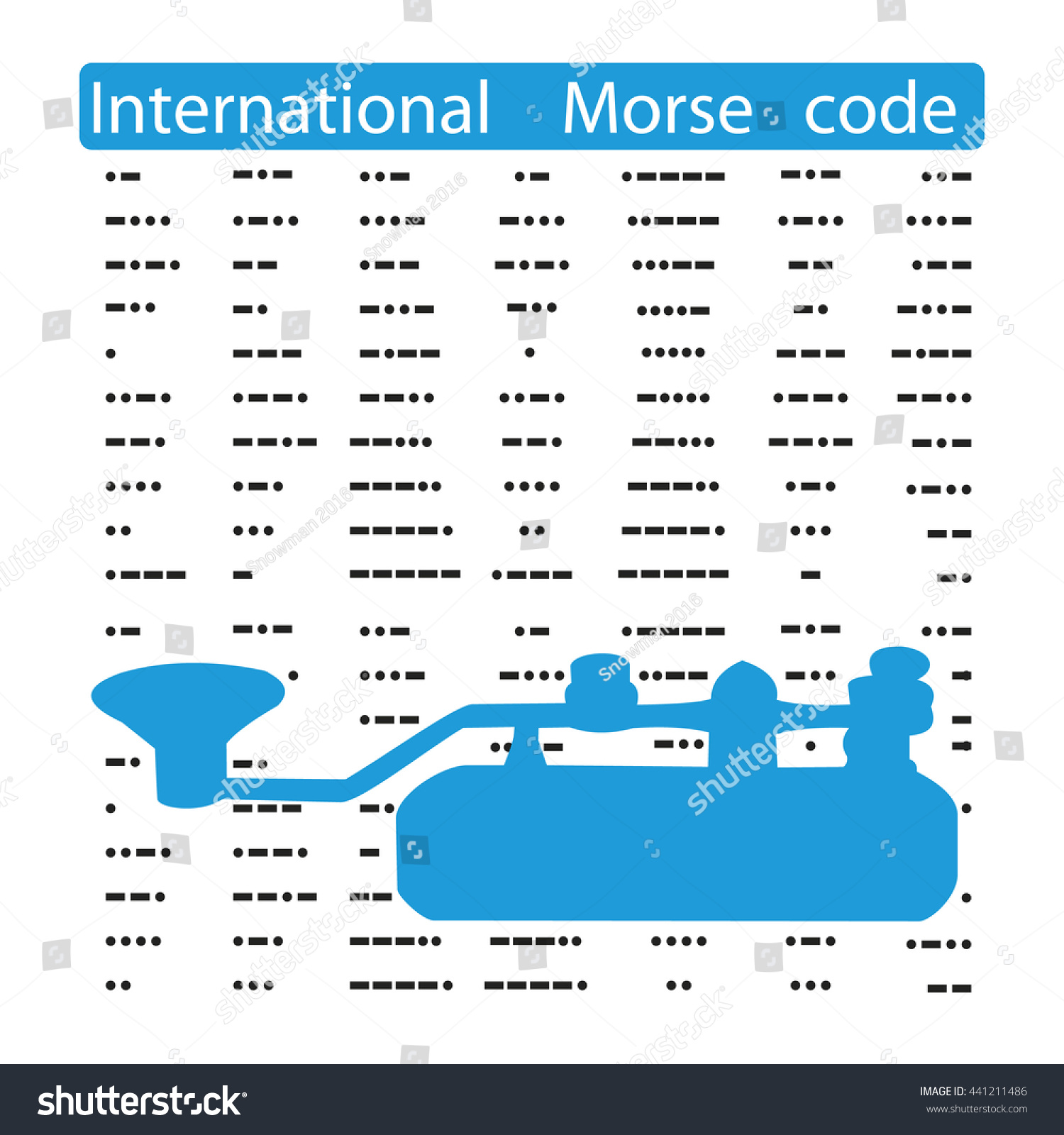 Morse Code Morse Apparatus Vector Illustration: Stock-Vektorgrafik ...