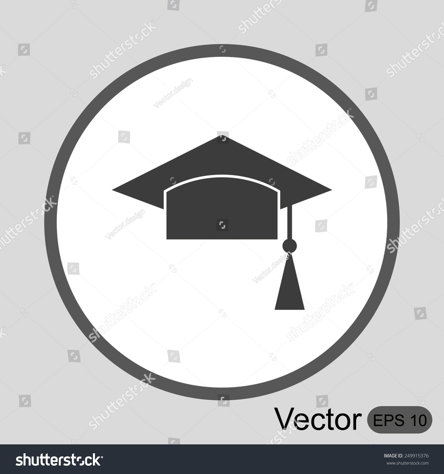 Mortar Board Graduation Cap Stock Vector (Royalty Free) 249915376 ...