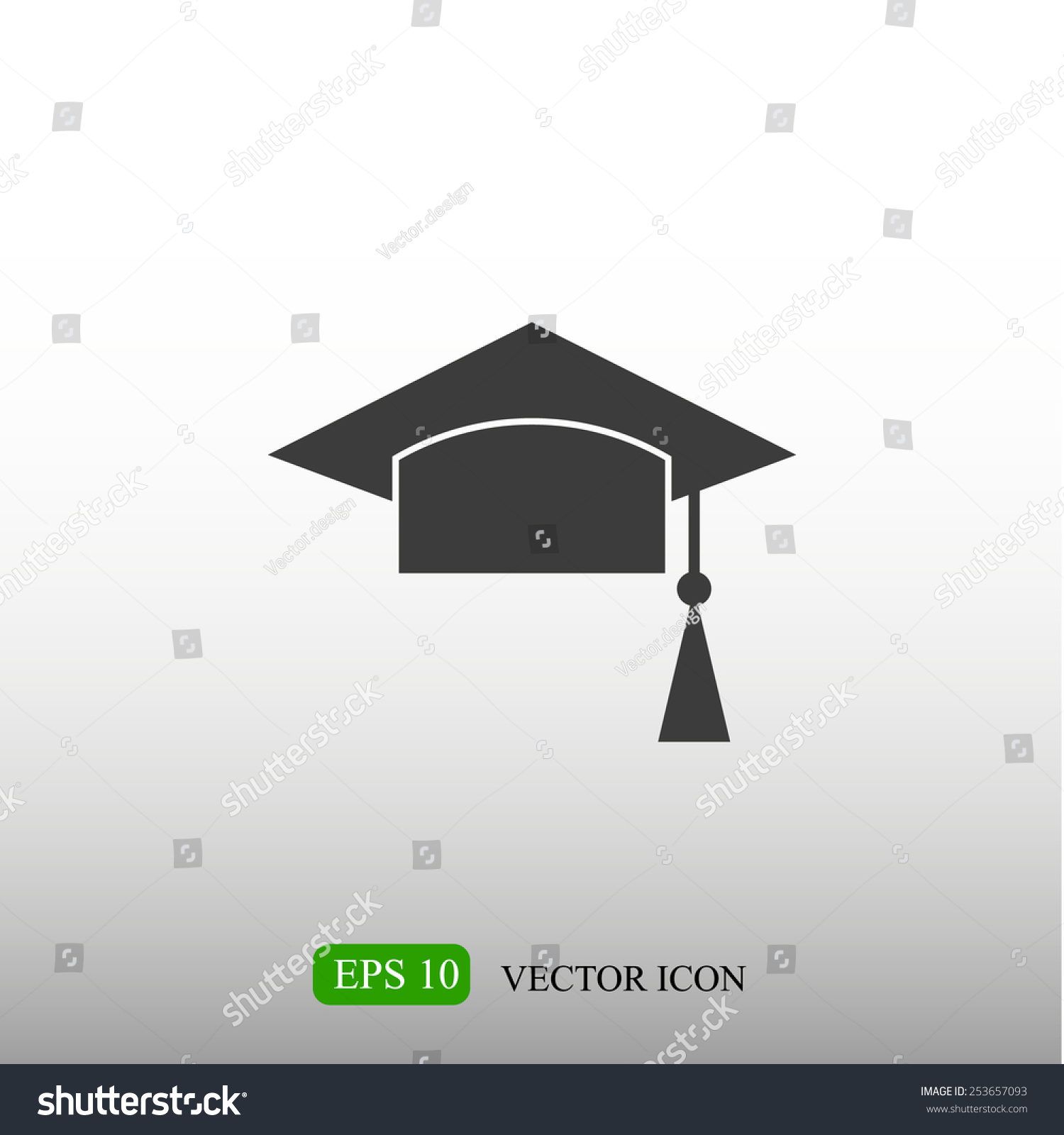 Mortar Board Graduation Cap Stock Vector (Royalty Free) 253657093 ...